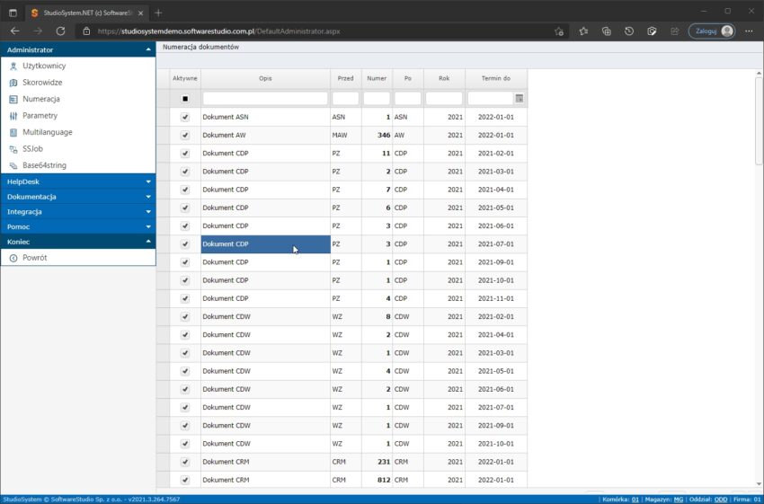 Administrator - StudioSystem