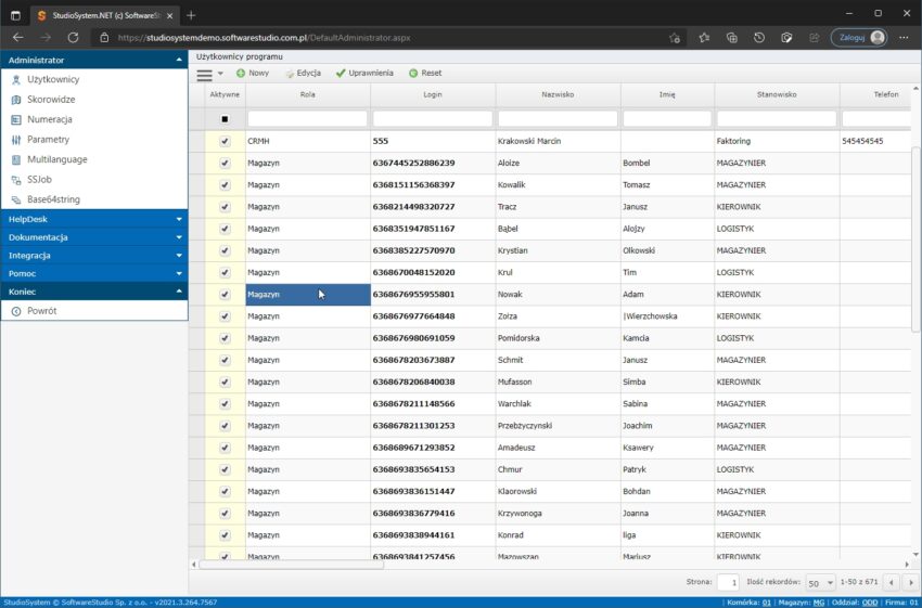 Administrator - StudioSystem